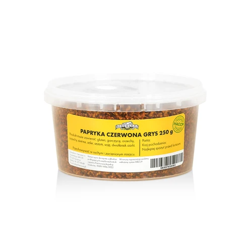 Red paprica grits (bucket 250g) - Serowar
